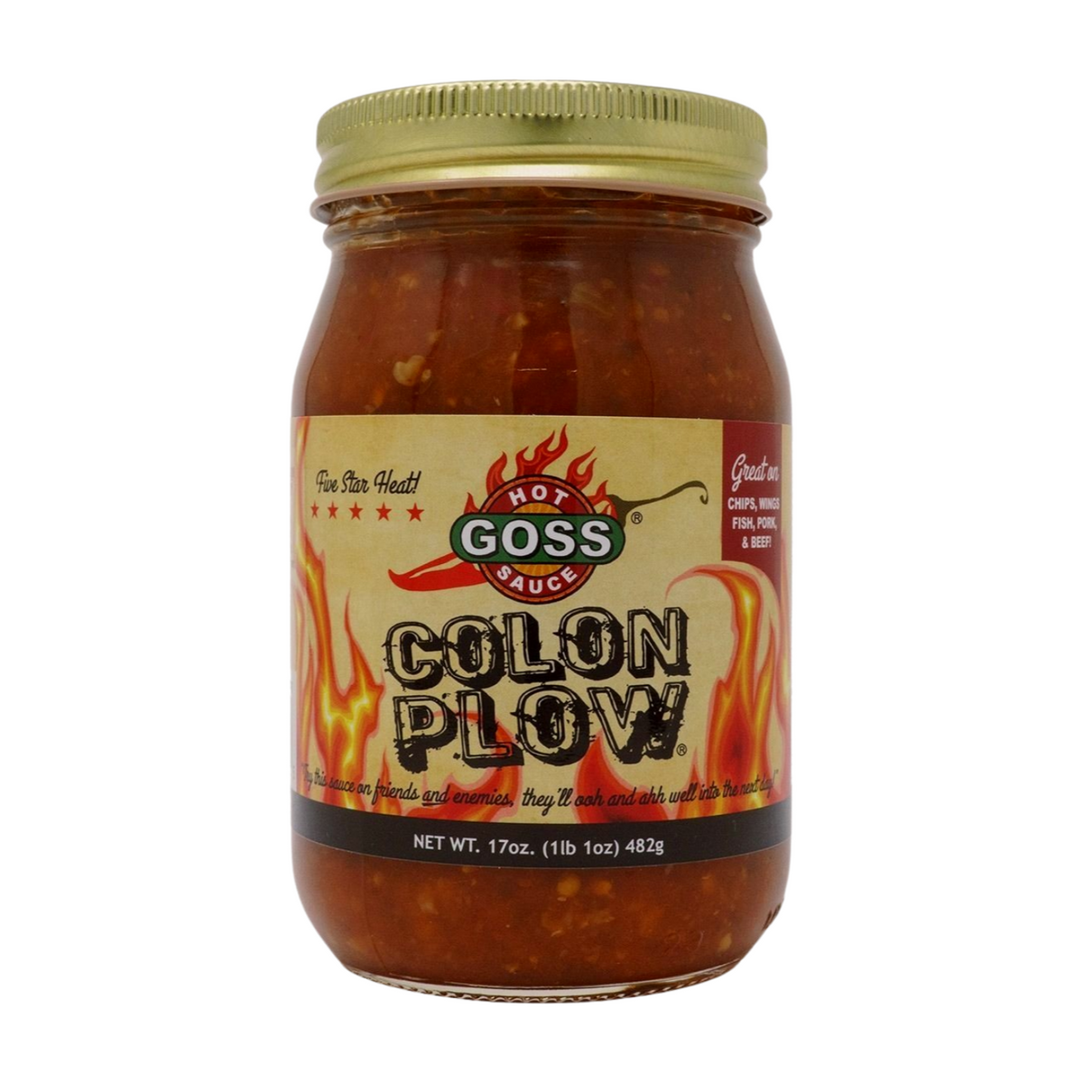 Goss Colon Plow Hot Sauce (17 oz) — National Mustard Museum